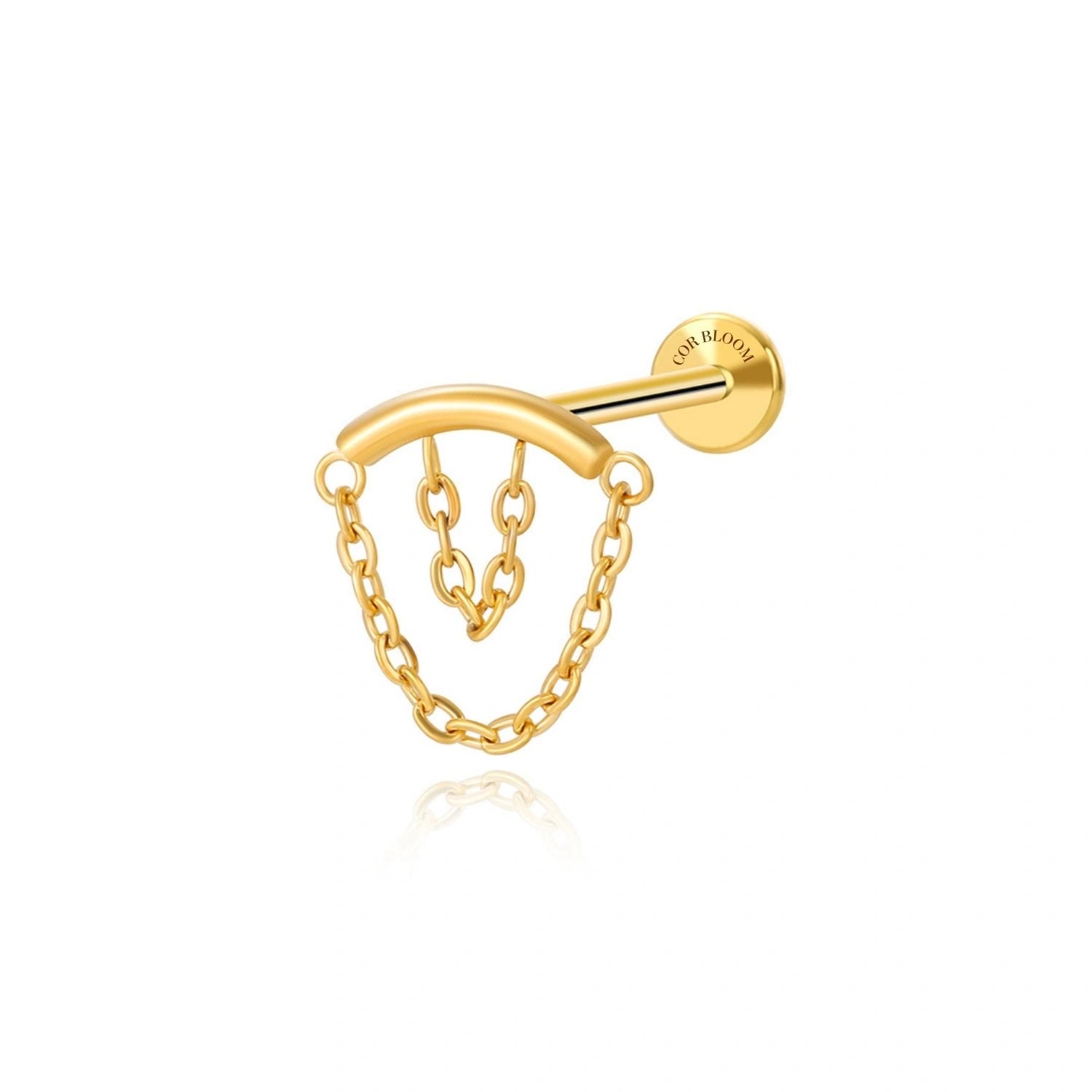 Titanium Hidden Vertical Helix | Hidden Rook Push In Flat Back Earring ...